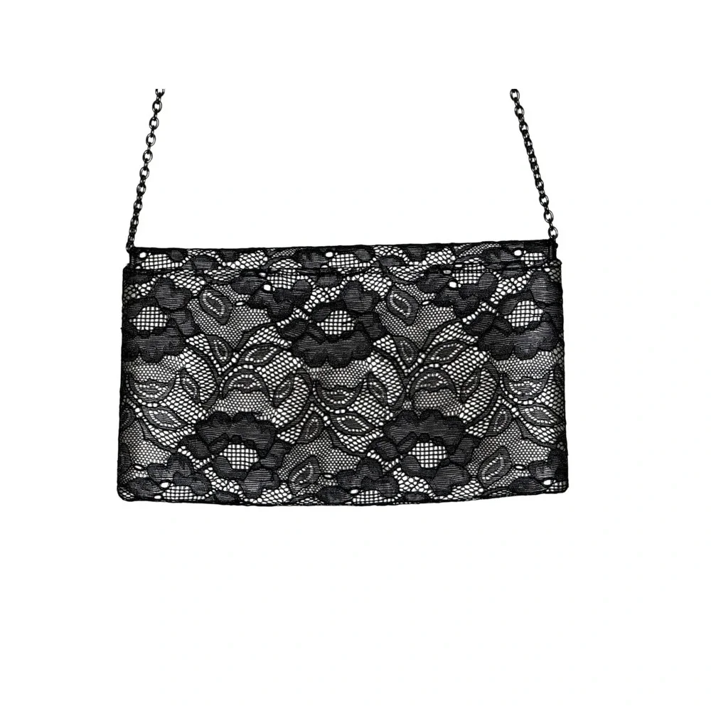 Jessica McClintock | Bags | Jessica Mcclintock Black Lace Crystal ...